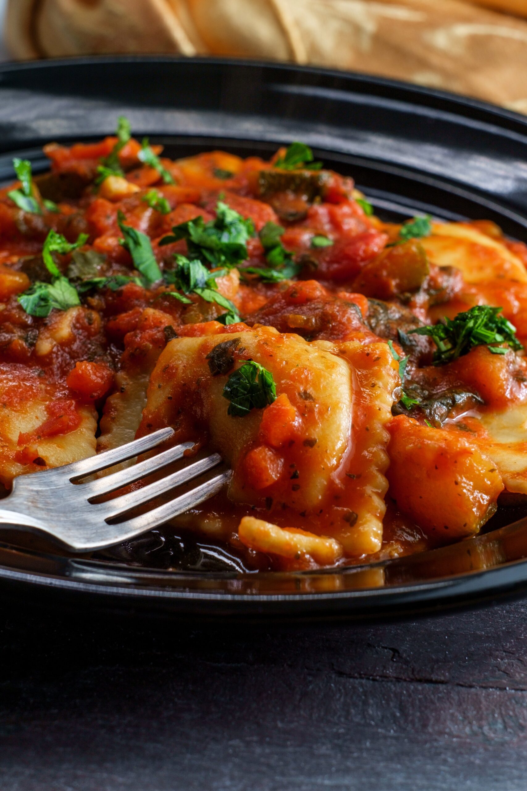 Ravioli with Marinara - Lauren Lane